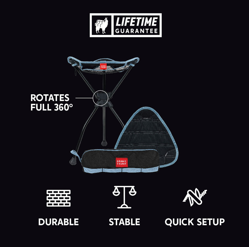 Compass 360 XT Ultralight Swivel Stool - Sea Black - Monashee Outdoors