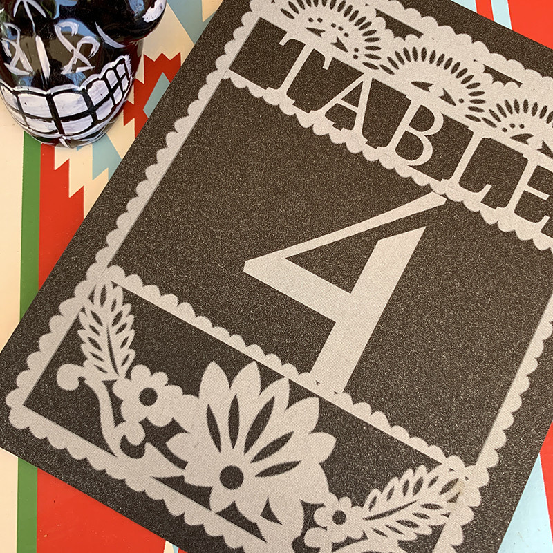 Paper Picado Table Number - Pennysmiths Paper