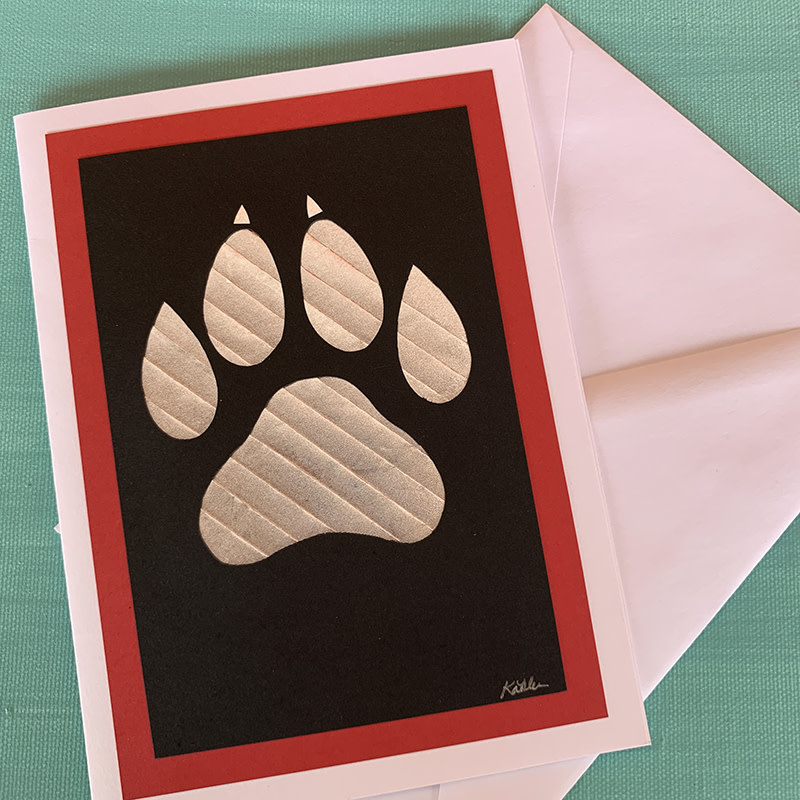 Lobo Paw Card - Pennysmiths Paper