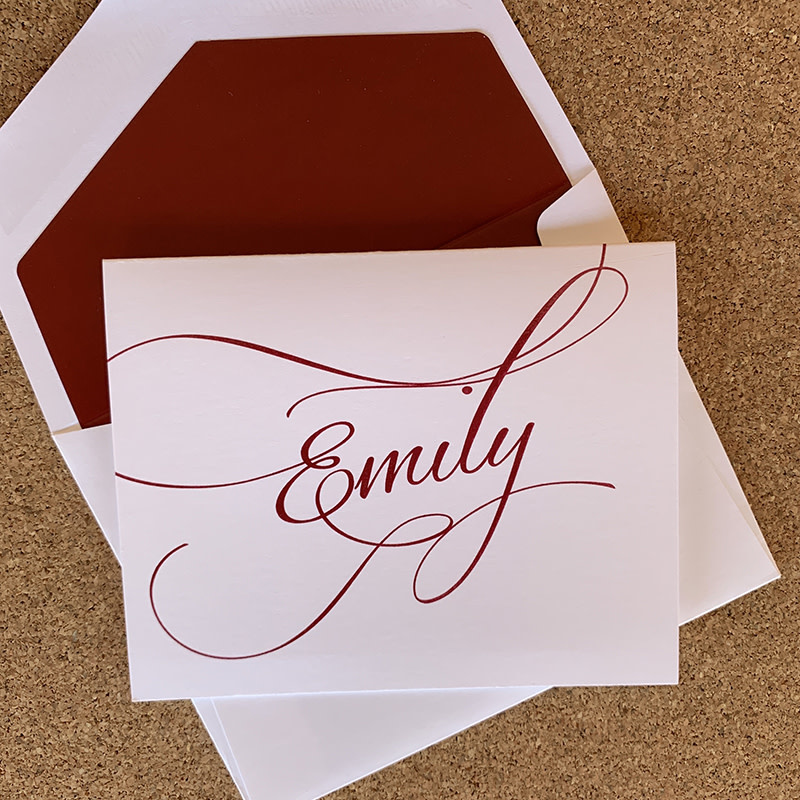 Flourish Fold Over Card set of 25 - Pennysmiths Paper