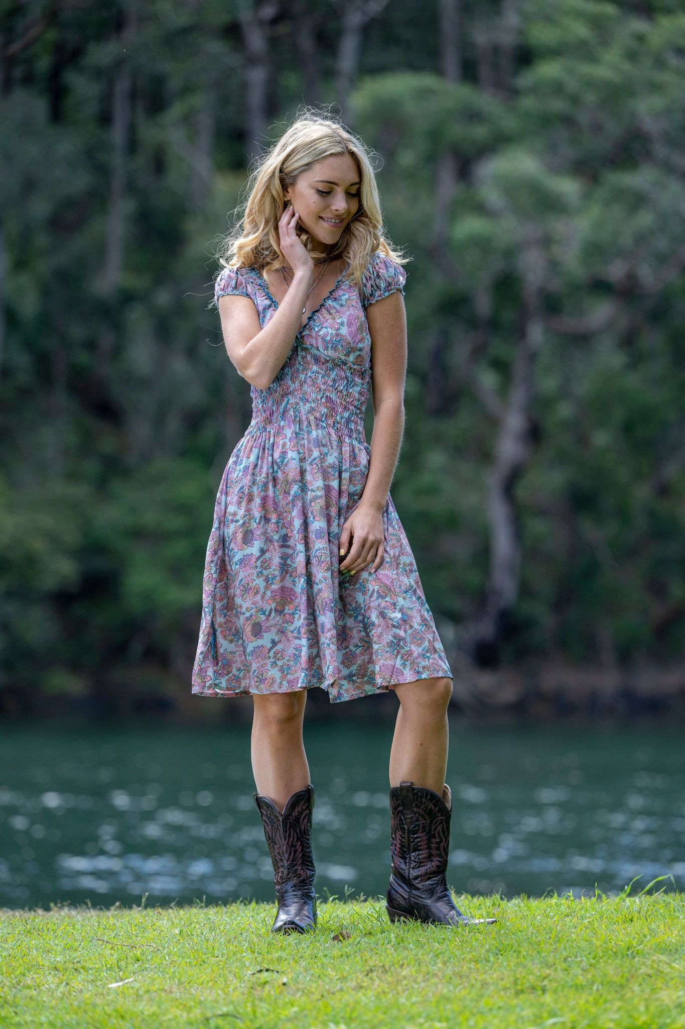 Cienna Celeste Short Dress - Lovebird Boutique