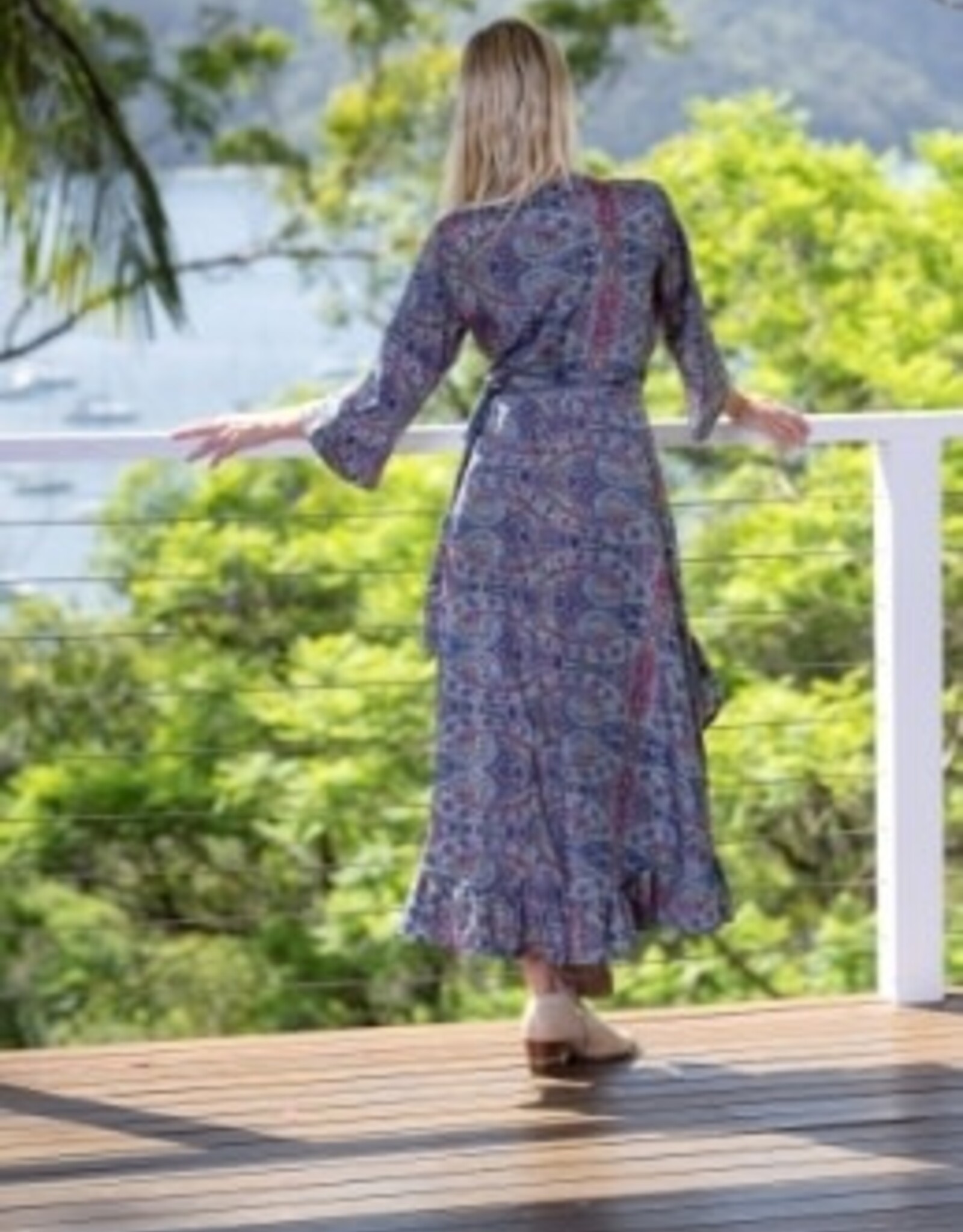 Cienna Livia Long Wrap Dress - Lovebird Boutique