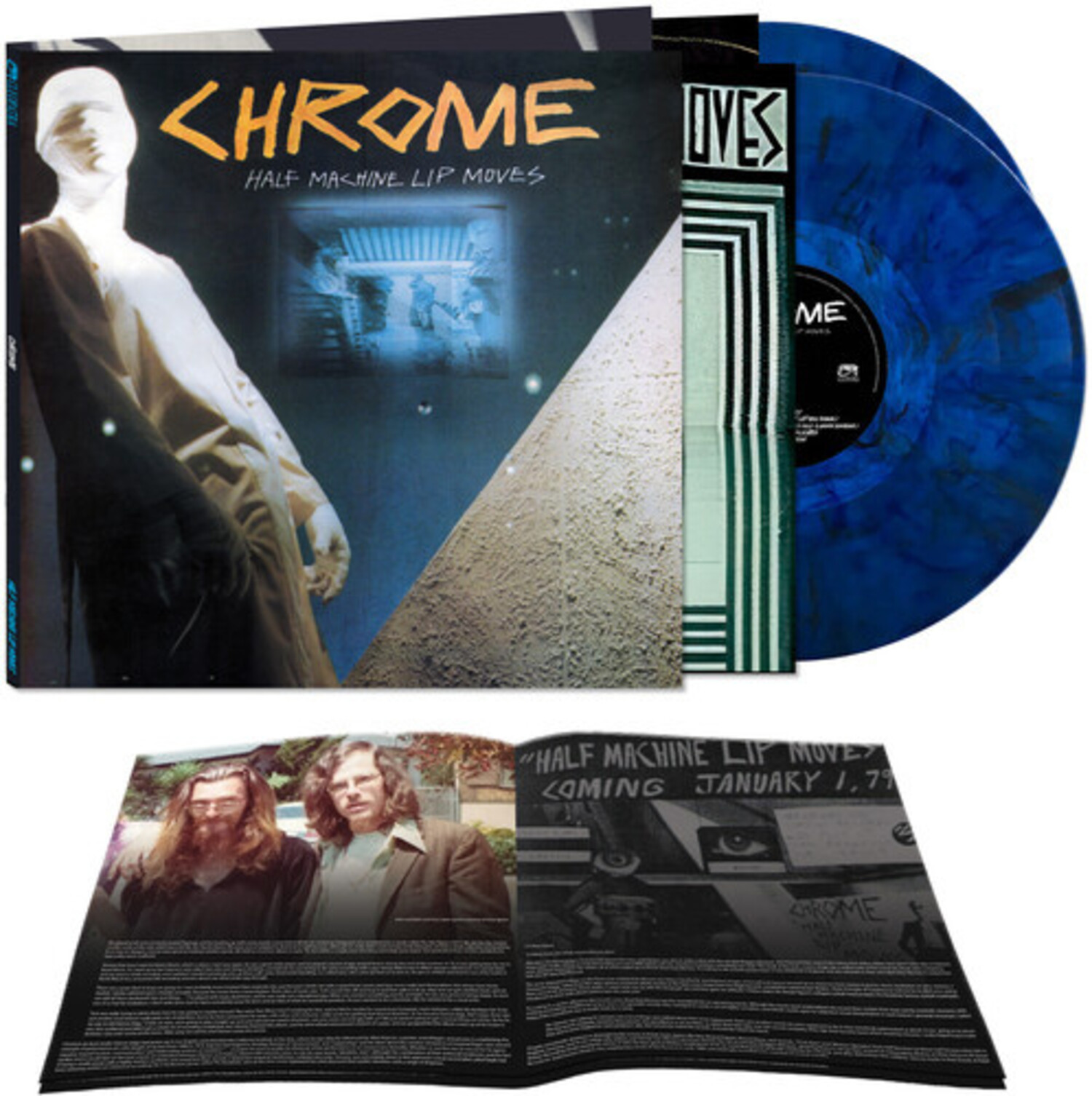 Chrome - Half Machine Lip Moves 2LP (blue vinyl) - Wax Trax Records