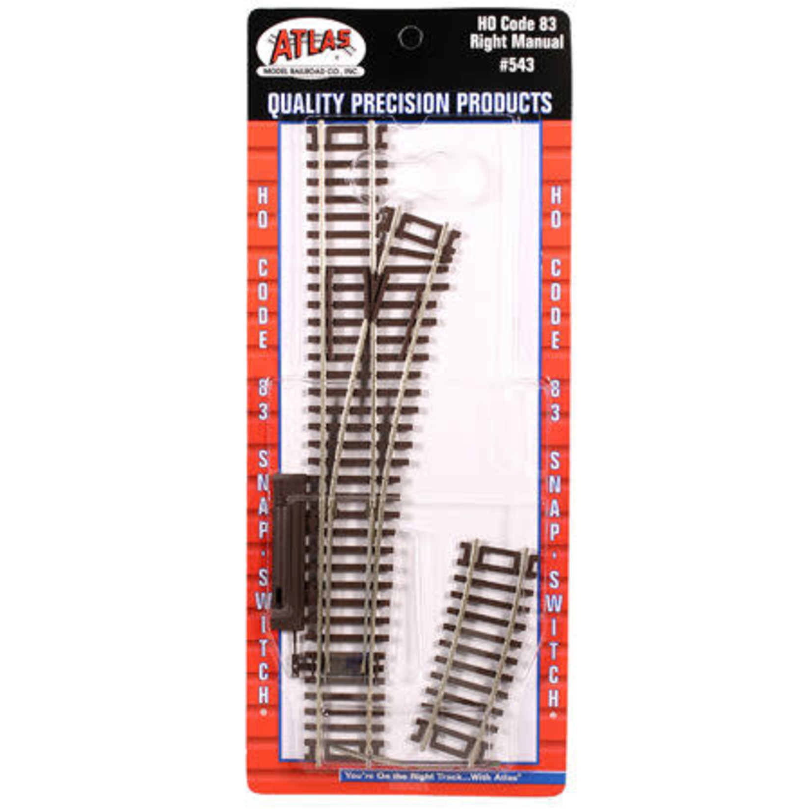 Atlas HO Code 83 Manual Right-Hand Switch - Paris Junction Hobbies