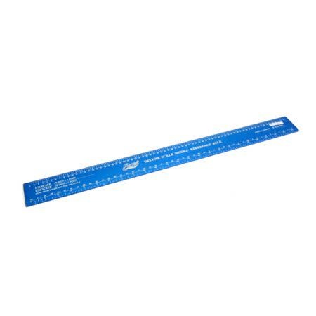 12" Aluminum 1/35, 1/24, 1/25 Scale Model Ruler - Paris Junction Hobbies