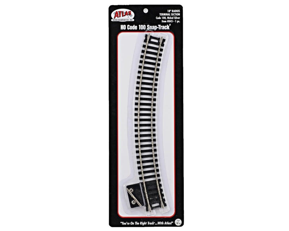 Atlas HO Code 100 Terminal Track 18'' Radius - Paris Junction Hobbies