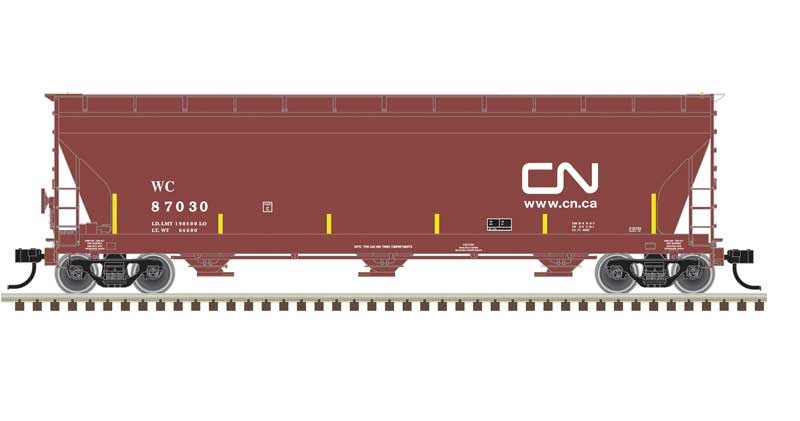 Atlas HO ACF 4650 Centerflow Covered Hopper WC 87044 - Paris Junction ...