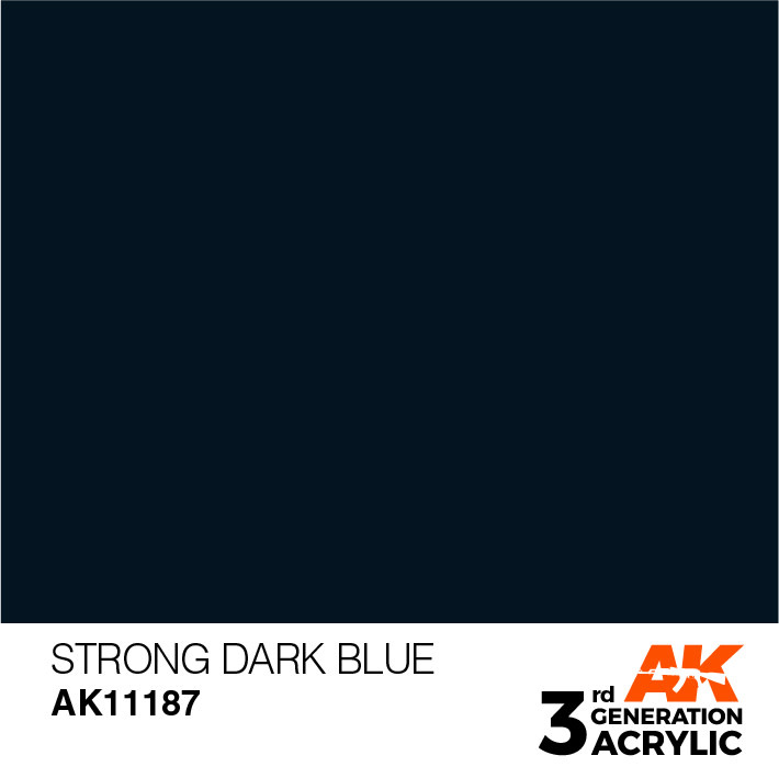AK Interactive 3rd Gen Acrylic Paint (17ml) 11187 Strong Dark Blue ...