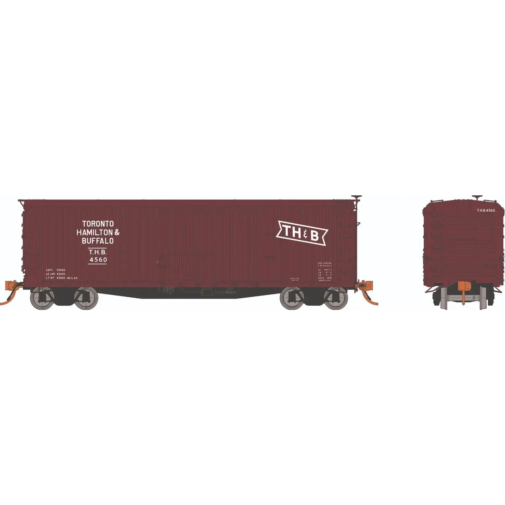 HO USRA Double-Sheathed Boxcar: TH&B - Brown Scheme - Paris Junction ...