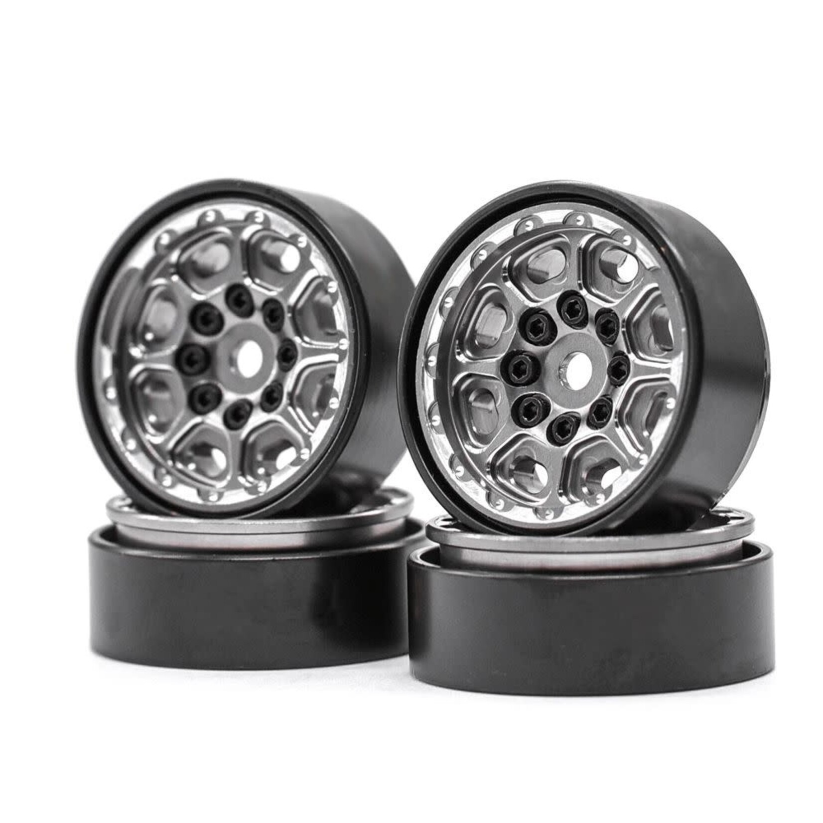 Hobby Details 1.0" CNC Beadlock Wheels TRX-4M 1/18 Car Brass Ring Alum ...