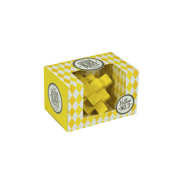 Professor Puzzle - Wood Colour Block Puzzles - Yellow No. 3 ...