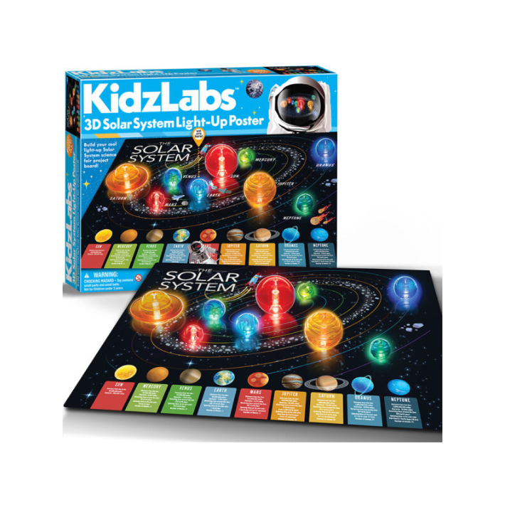 4M - KidzLabs 3D Solar System Light-Up Poster - ToymastersMB.ca ...