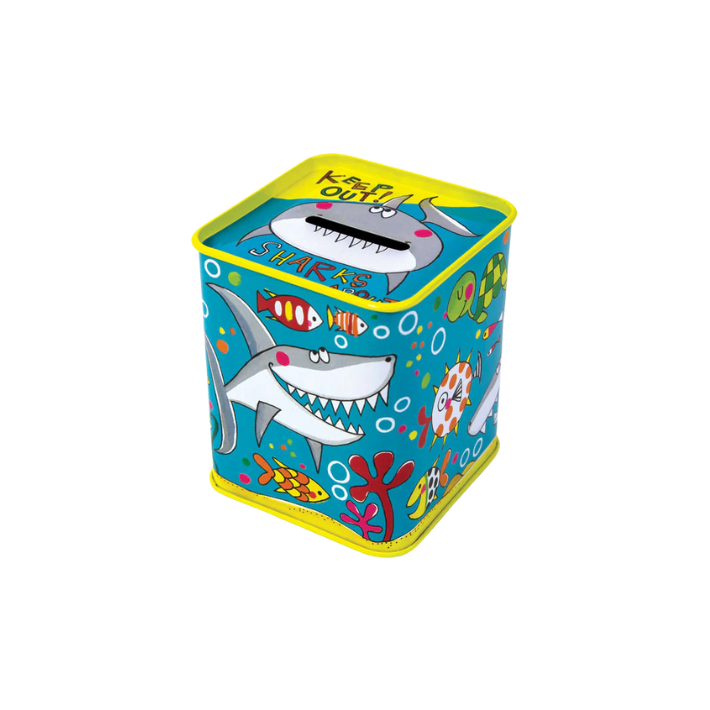 Rachel Ellen - Money Box Tin Sharks - ToymastersMB.ca - Westmans Local ...