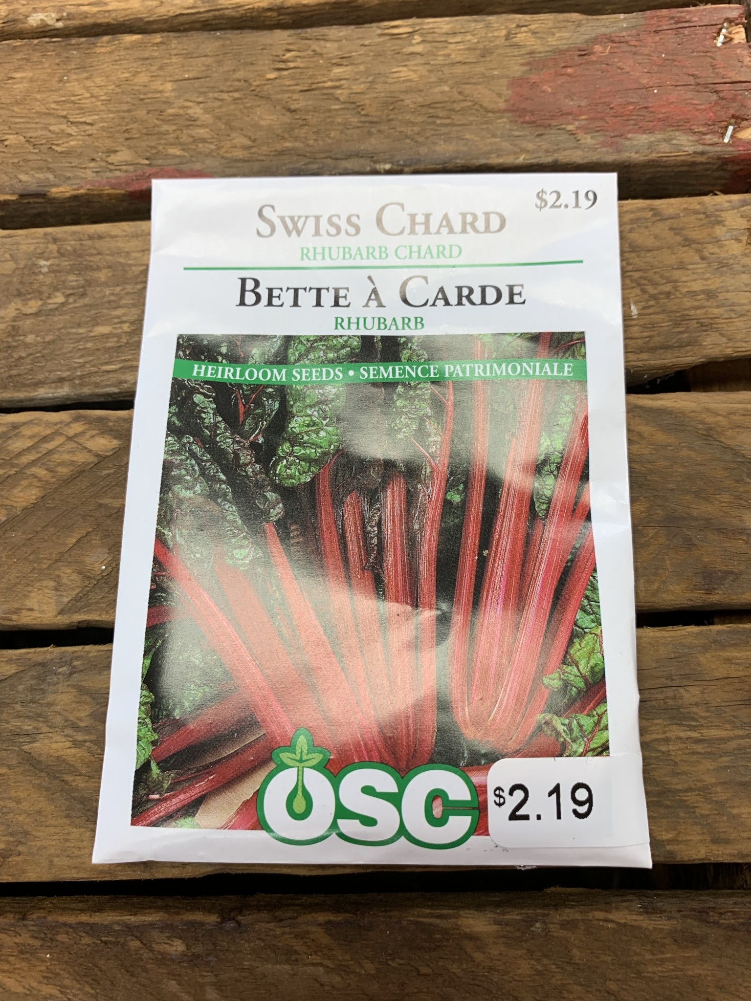OSC Seeds Swiss Chard 'Rhubarb Chard' Seeds - Klomps Home and Garden
