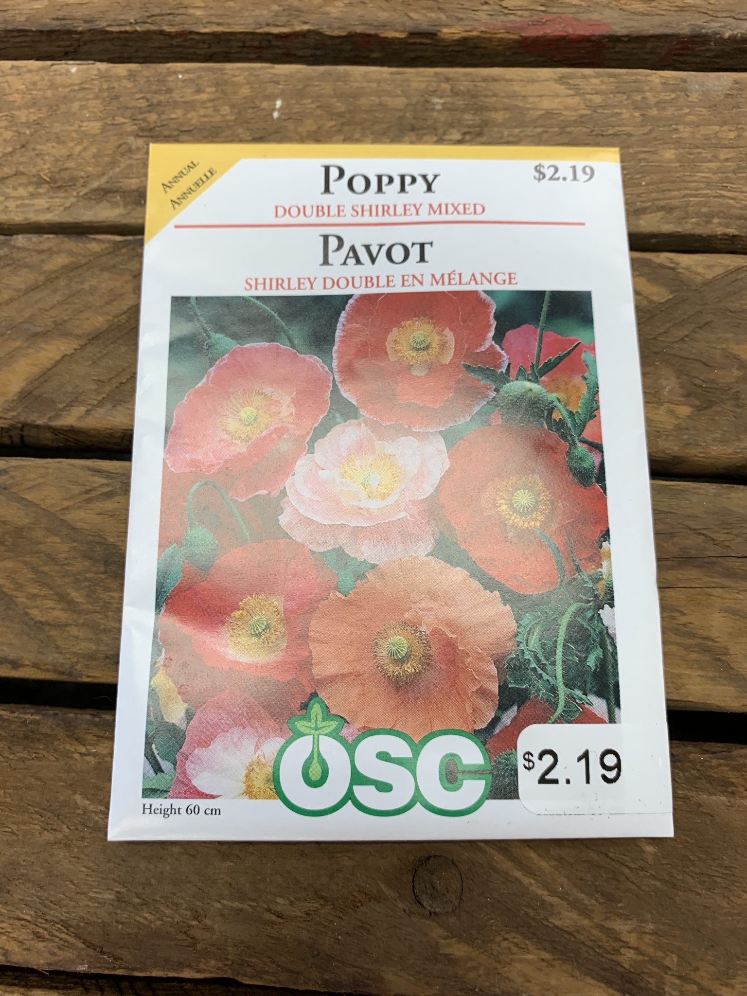 OSC Seeds Poppy 'Double Shirley Mixed' Seeds - Klomps Home and Garden