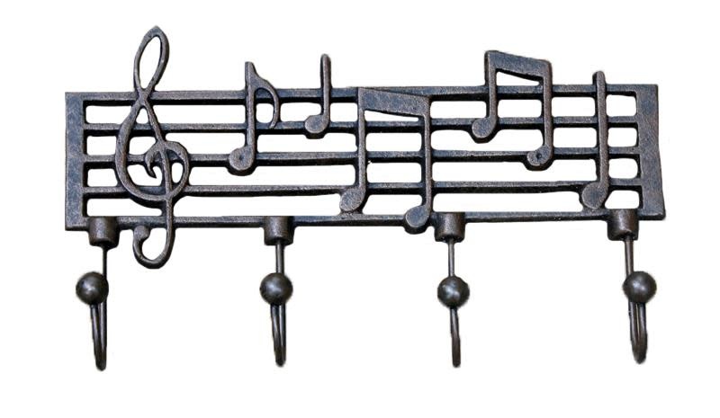 Cast Iron Musical Note Hooks - Klomps Home and Garden