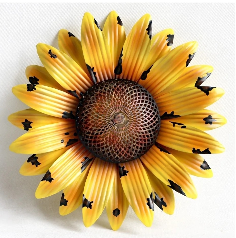 Garden Wall Art, Metal Sunflower - Klomps Home and Garden