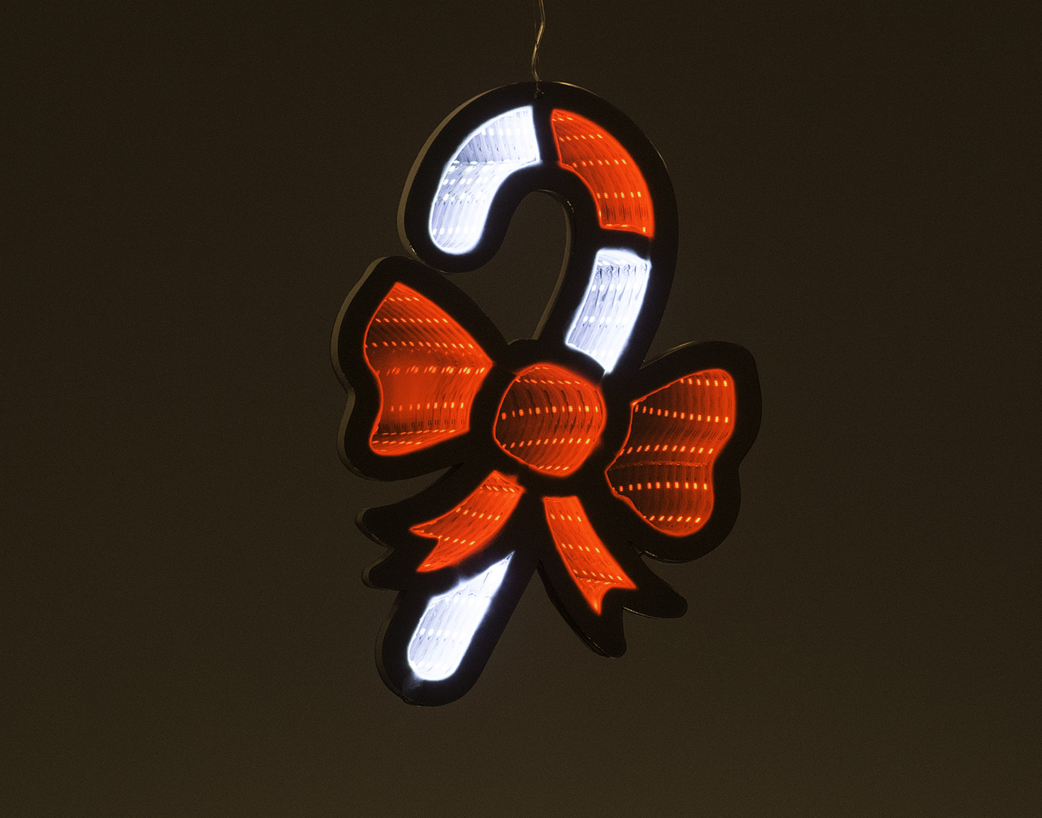 11" Candy Cane Infinity Light Hanging - Klomps Home and Garden