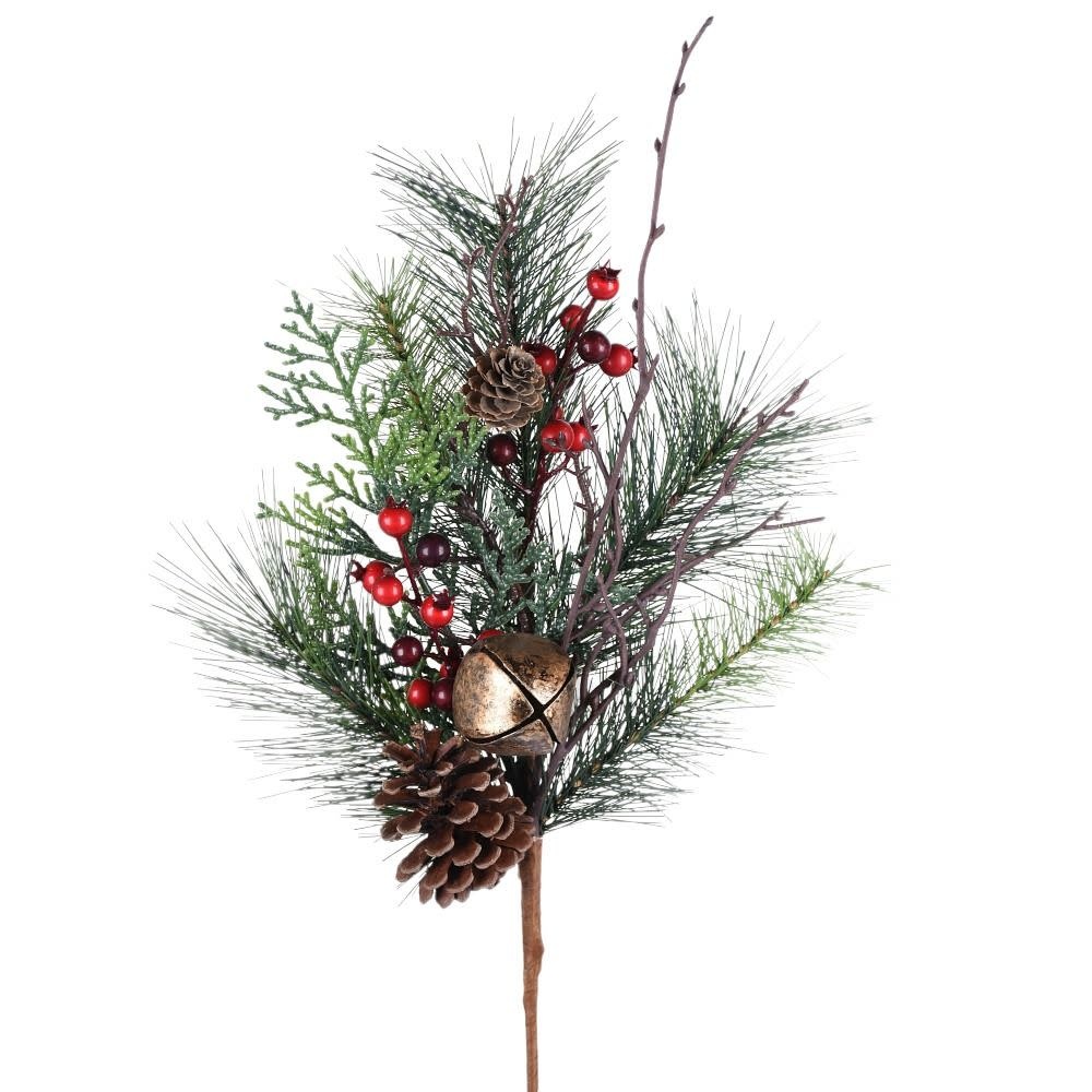 15" Pine/Berry/Bell Pick - Klomps Home and Garden