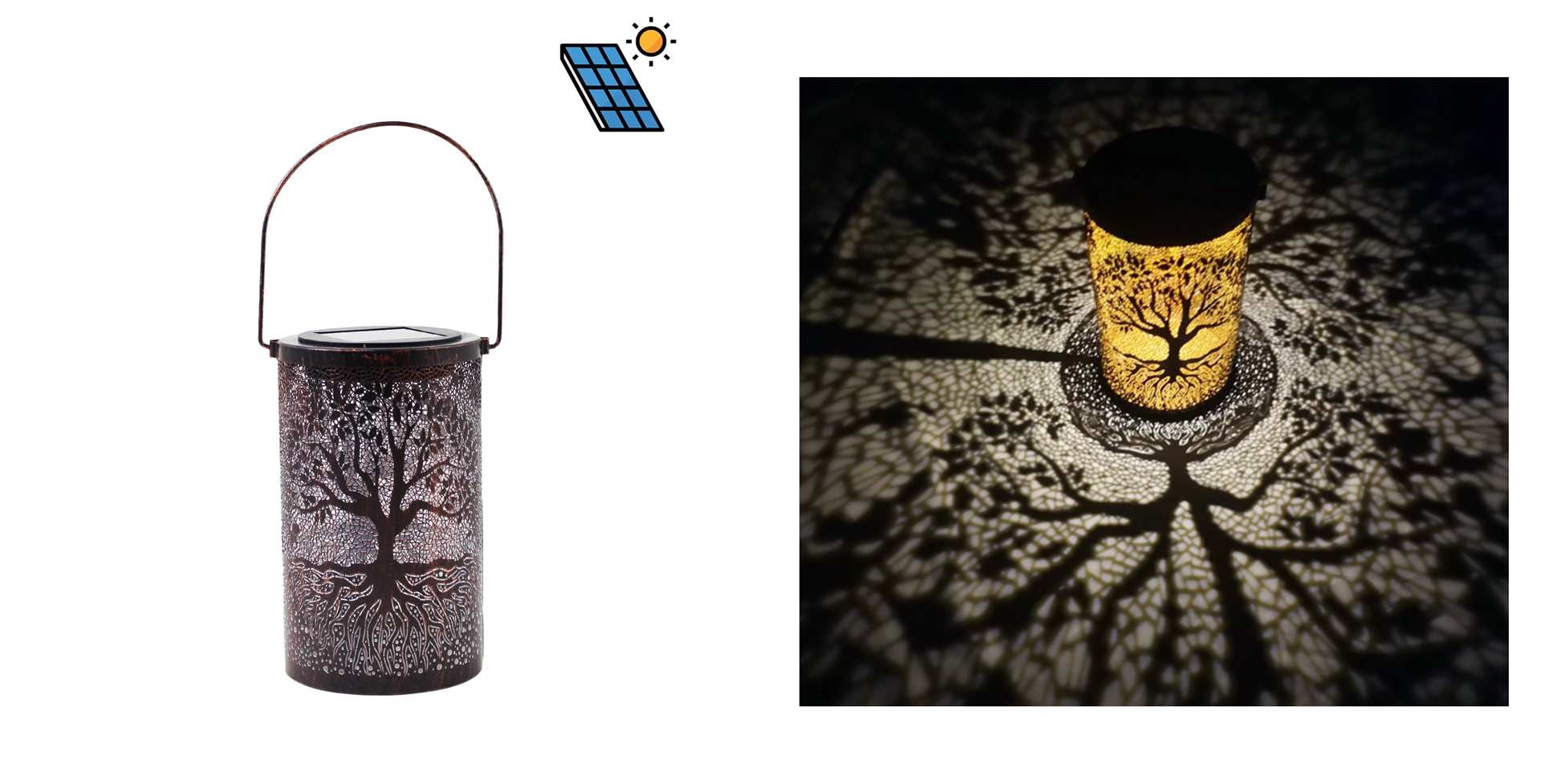 SOLAR MTL TREE SHADOW CASTER - Klomps Home and Garden