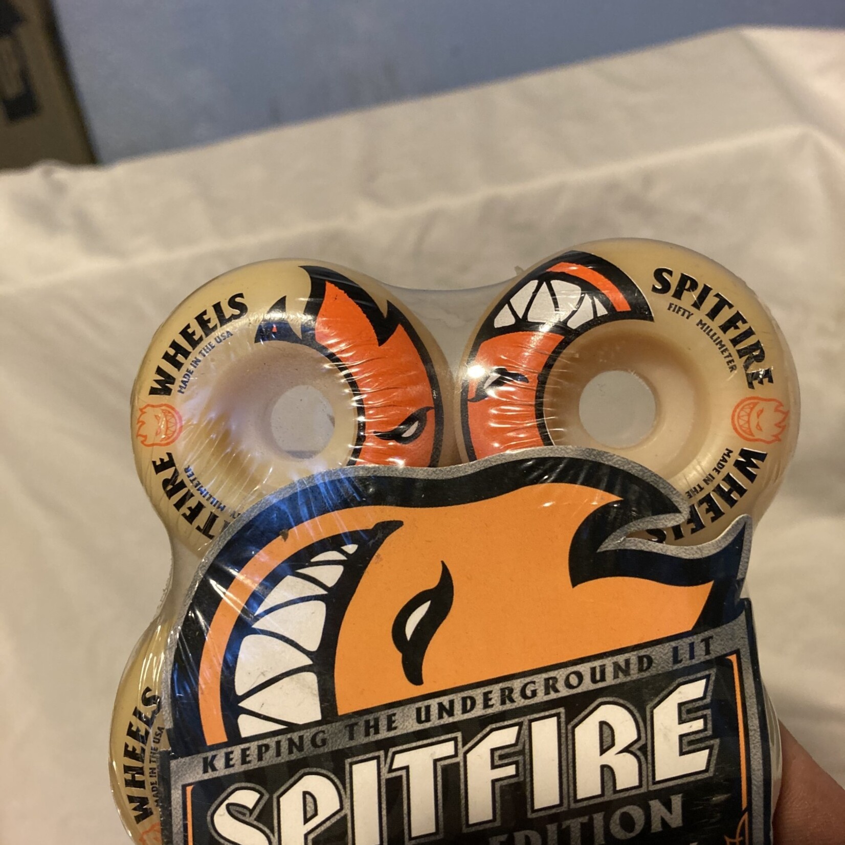 spitfire bighead white 50mm skateboard wheels - Firehouse Bicycles