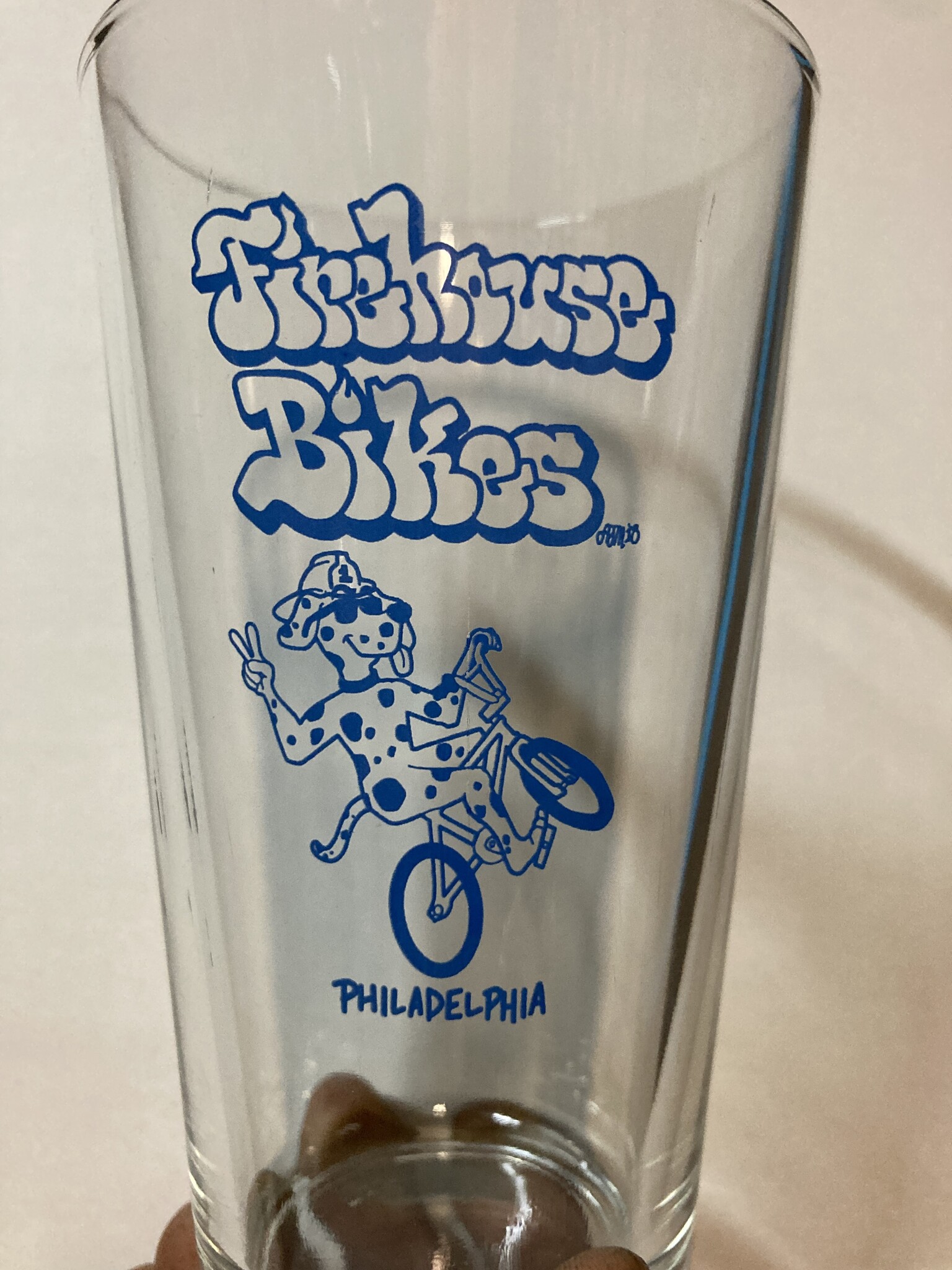 Firehouse Bicycles Wheelie Pup Pint Glass - Firehouse Bicycles