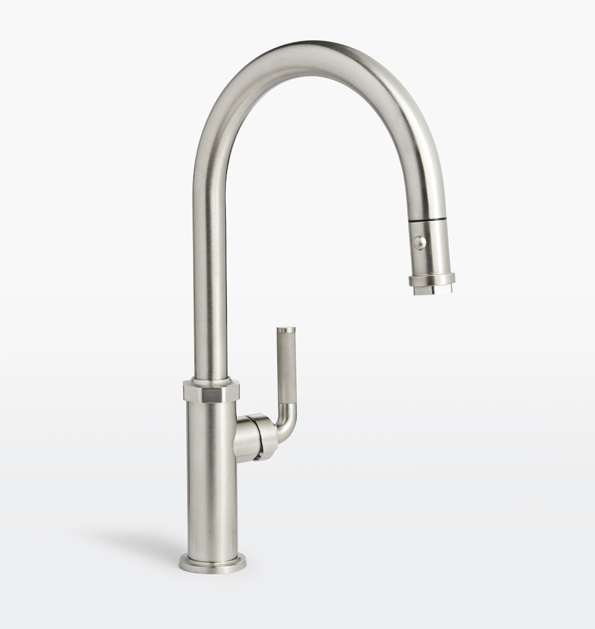 California Faucets Descanso Pull- Down High Arc Spout Kitchen Faucet ...
