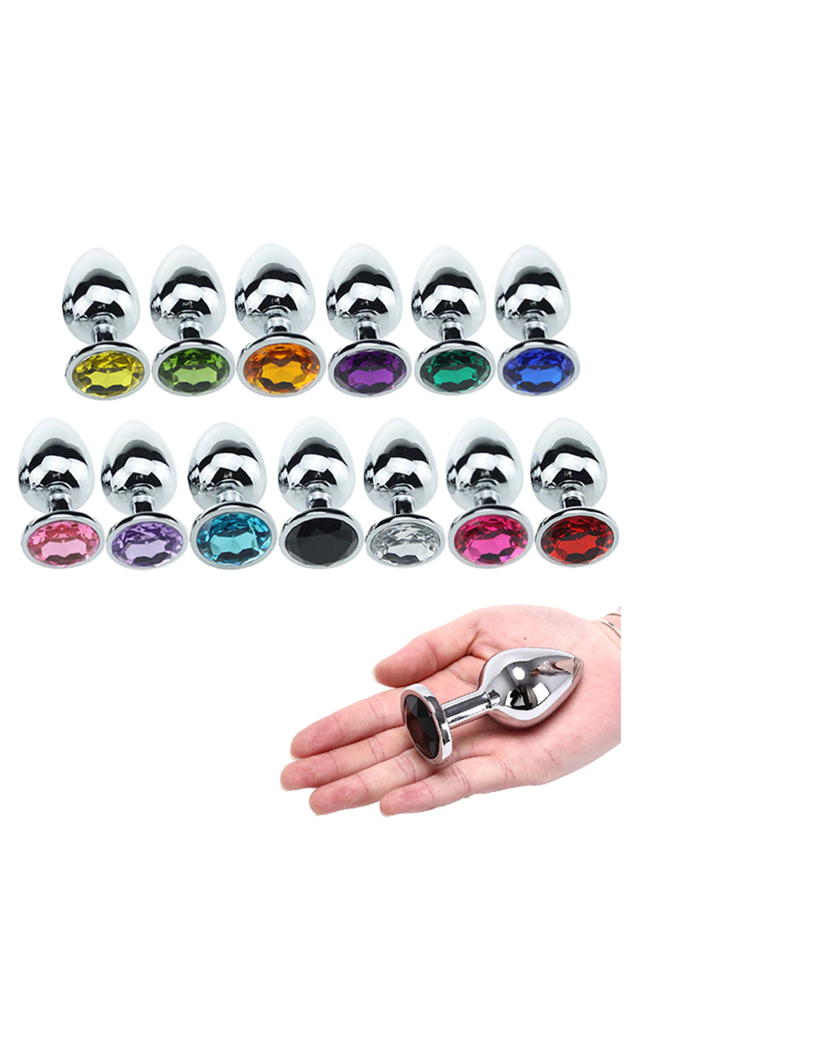 STAINLESS STEEL JEWEL PLUG - LARGE - Sinsations Adult Boutique