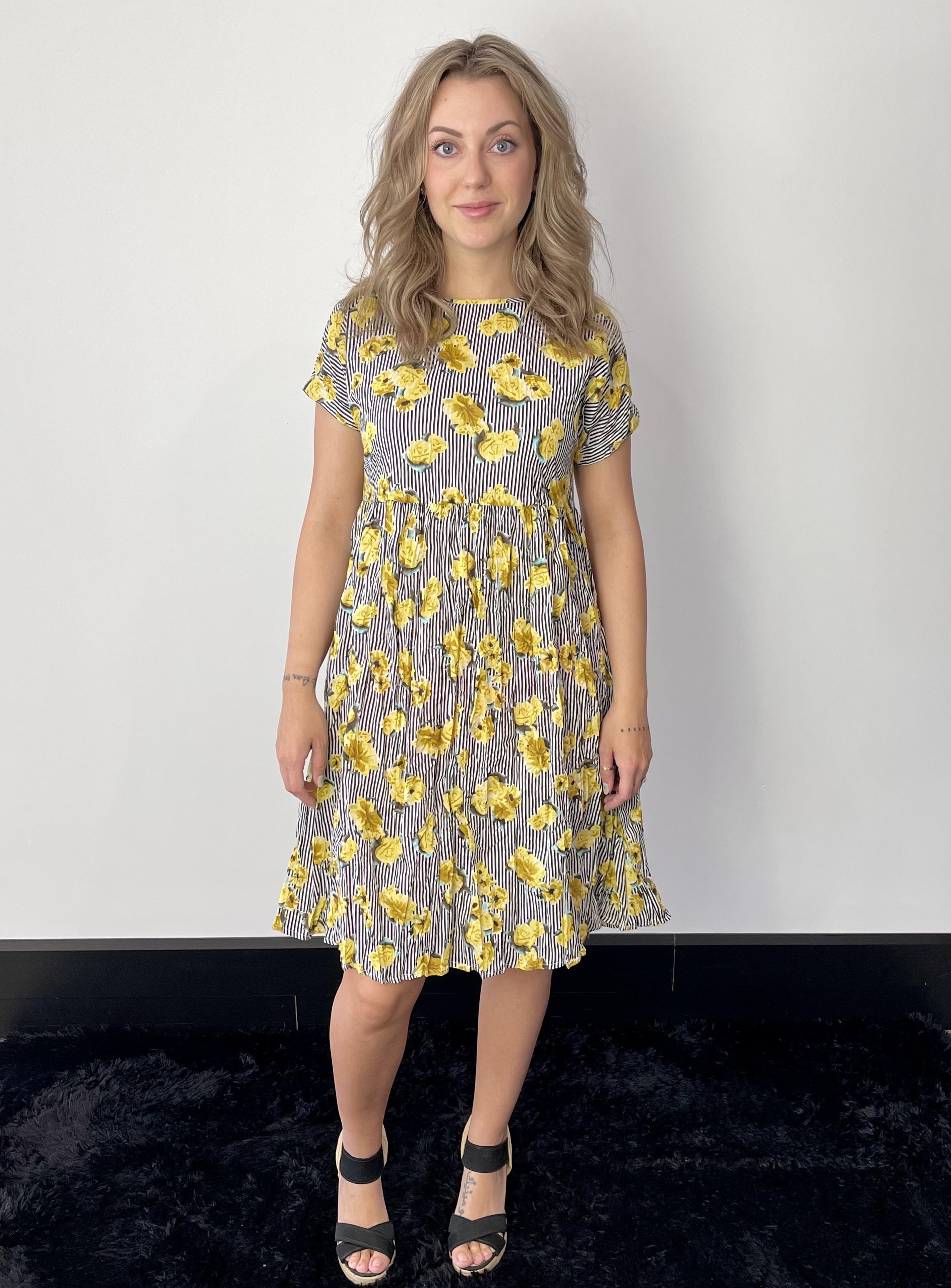 Robe à Rayures et Fleurs Dress Addict Jean - Boutique Fashionista et ...