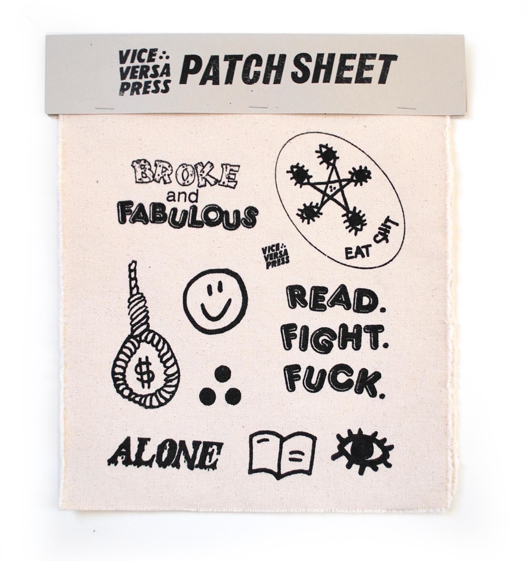 Vice Versa Press Patch Sheet by Julia Arredondo - Columbia College Chicago