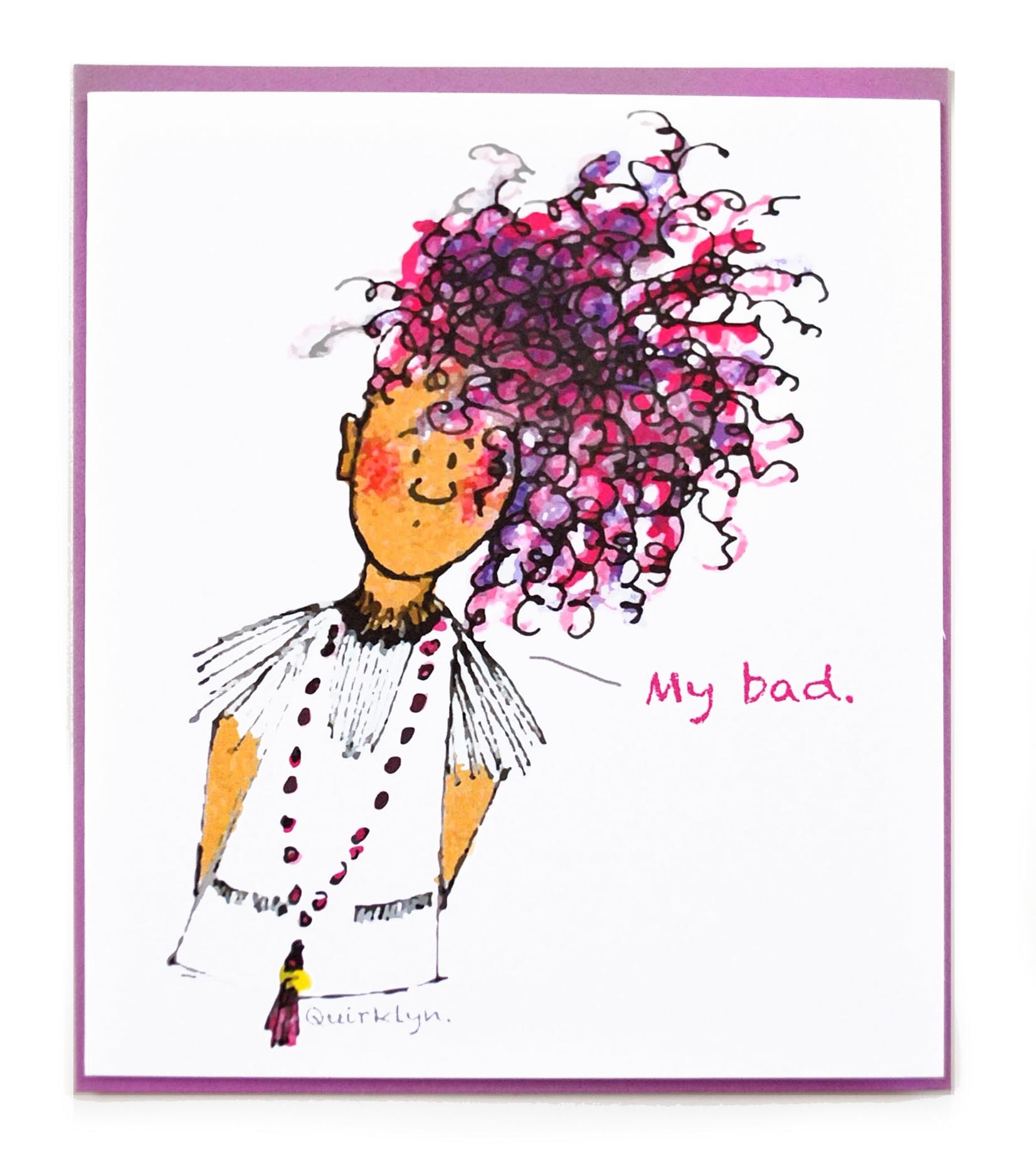 “My Bad” Greeting Card by Sam Kirk - Columbia College Chicago
