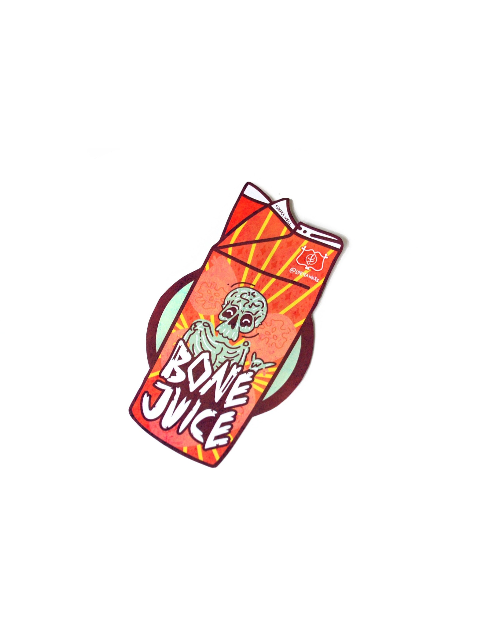 “Bone Juice” carton sticker by LOEHAWAII - Columbia College Chicago