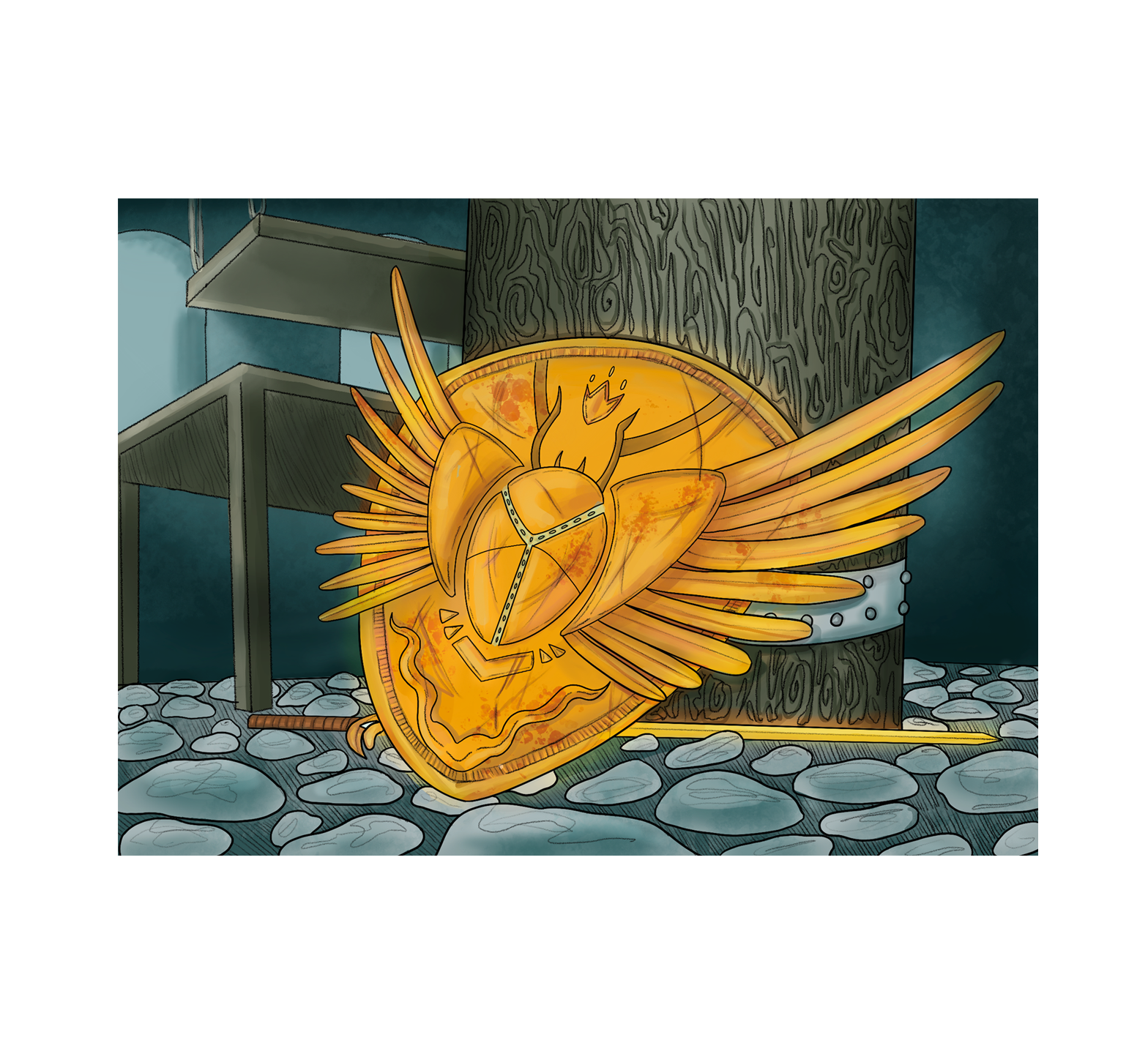 "Winged Scab Shield" print by DreamyG'sCreation - Columbia College Chicago