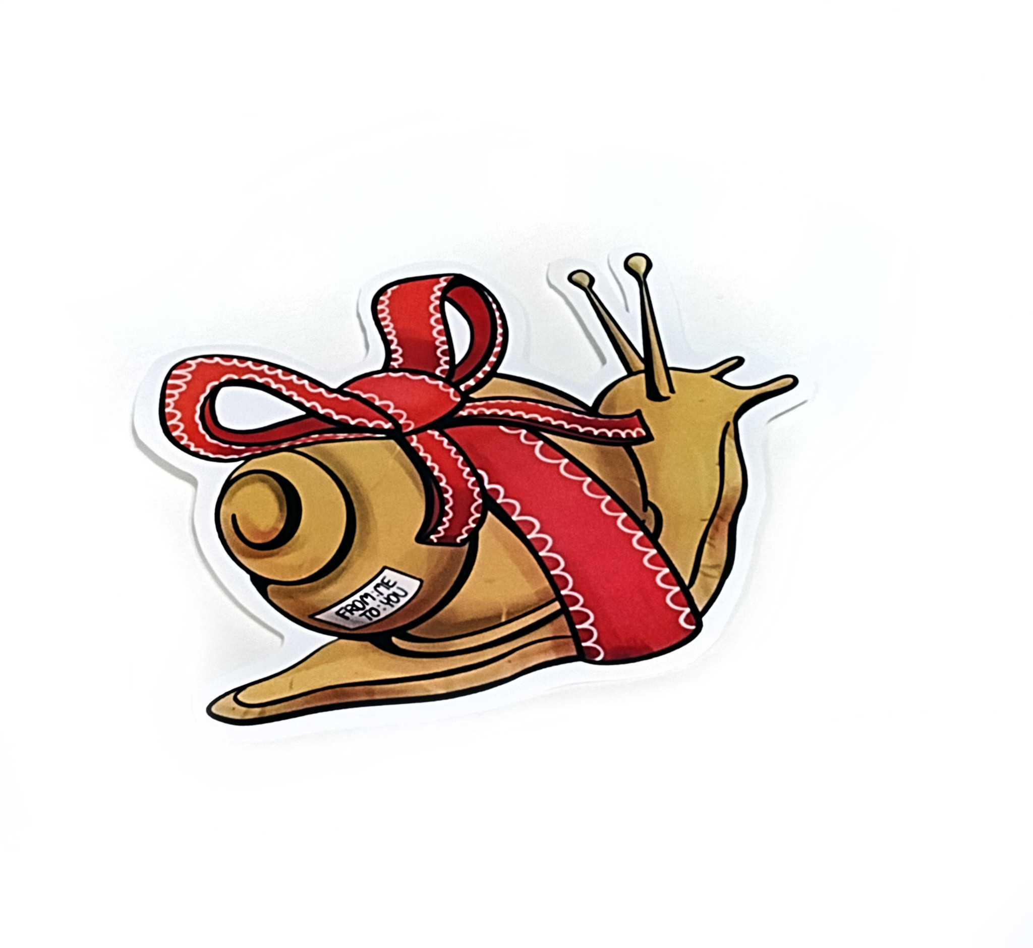 "Present Snail" Sticker by Nick Hides Art - Columbia College Chicago