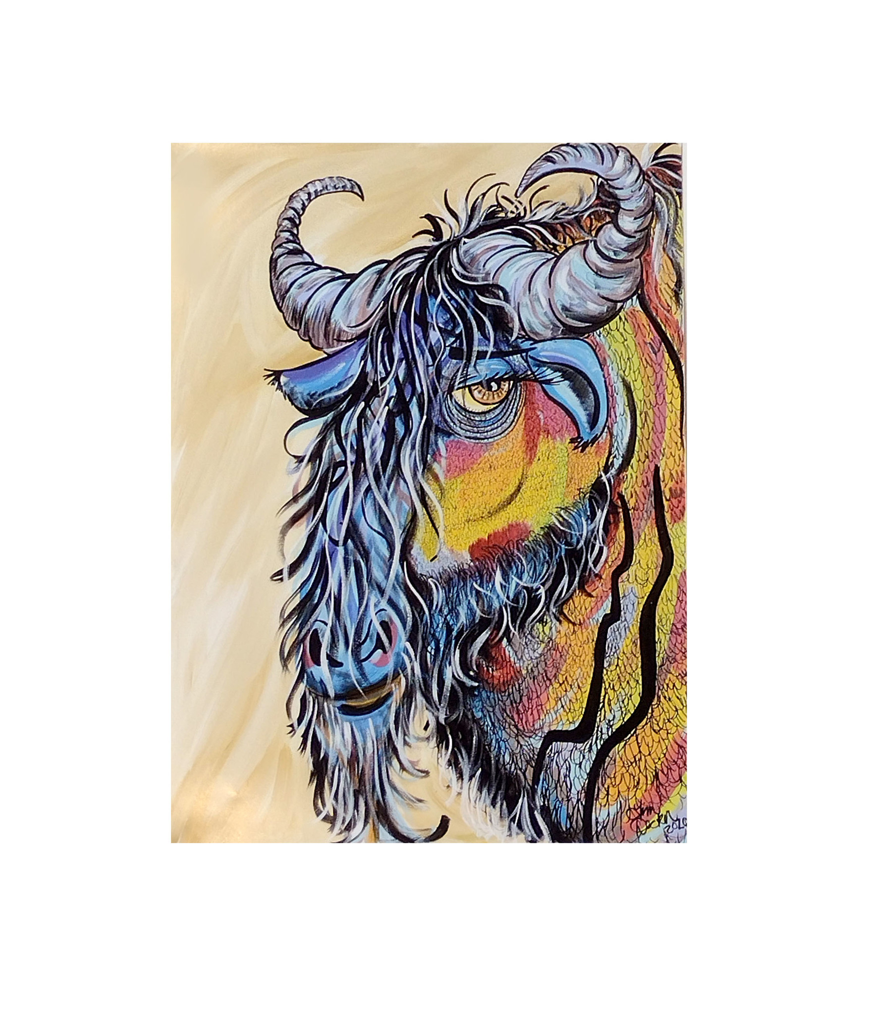 "Gnu #1" print by Tim Decker - Columbia College Chicago