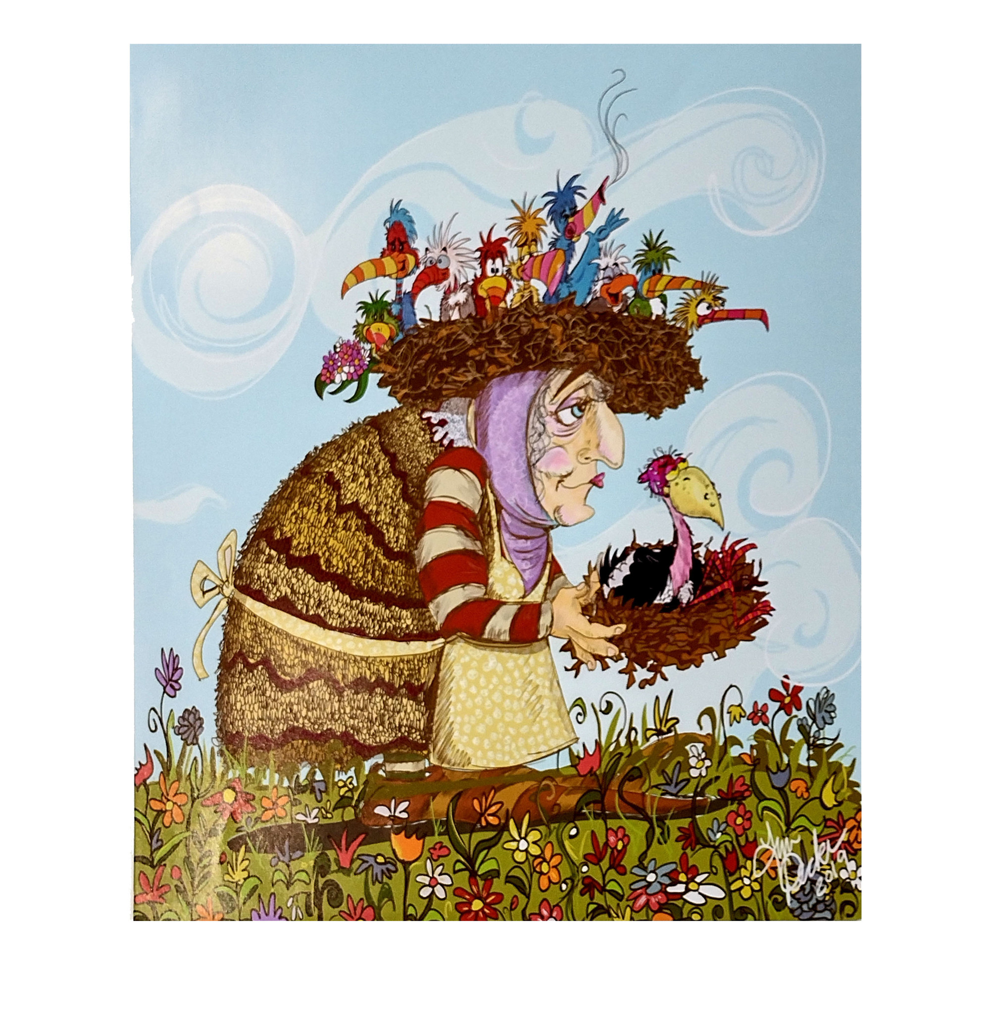 "An Old Lady Giving the Bird" print by Tim Decker - Columbia College ...