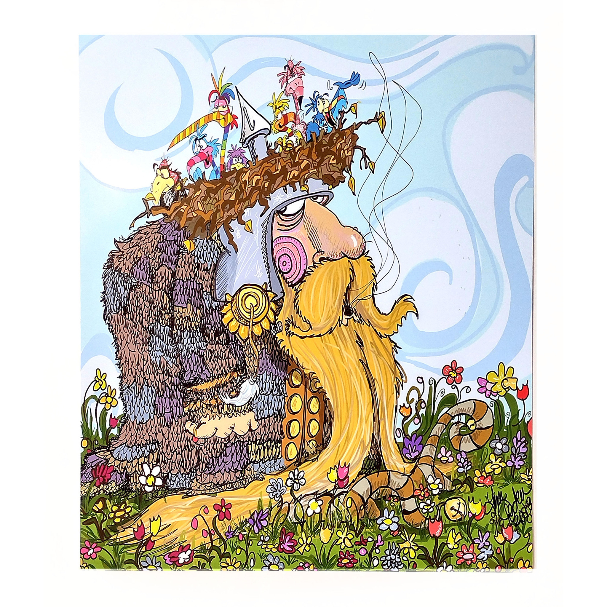 "He Got the Bird" print by Tim Decker - Columbia College Chicago