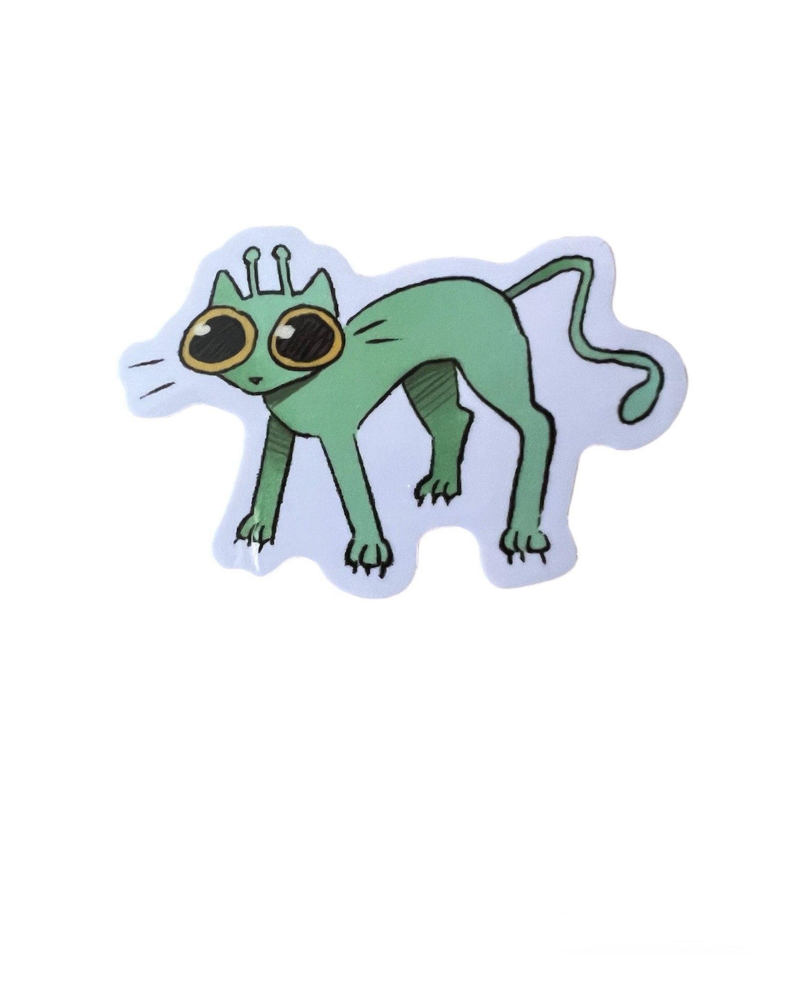 Alien Kitty Sticker by Angela Kalish - Columbia College Chicago