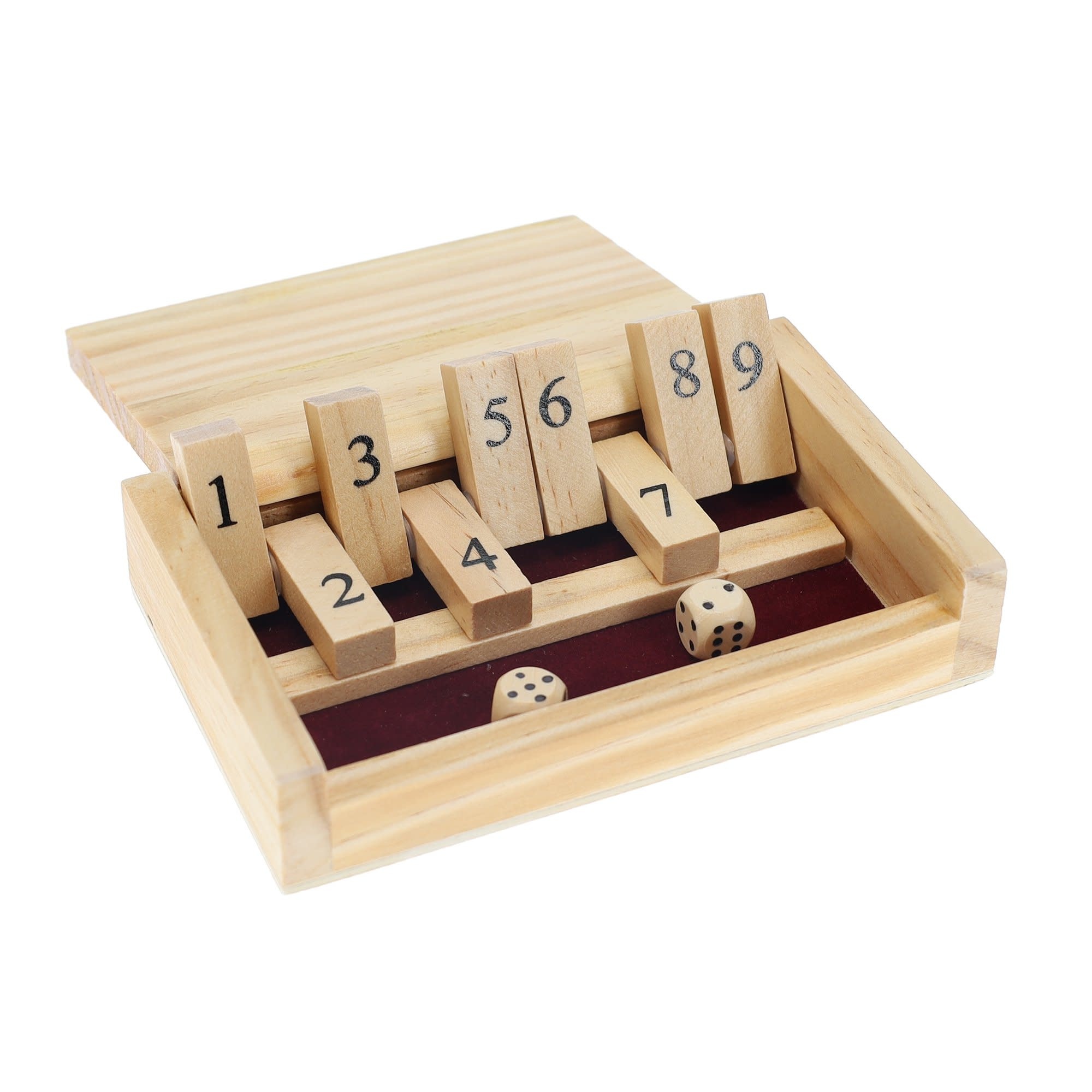 Wood Mini Shut the Box Board Game with Dice - Labyrinth Games & Puzzles