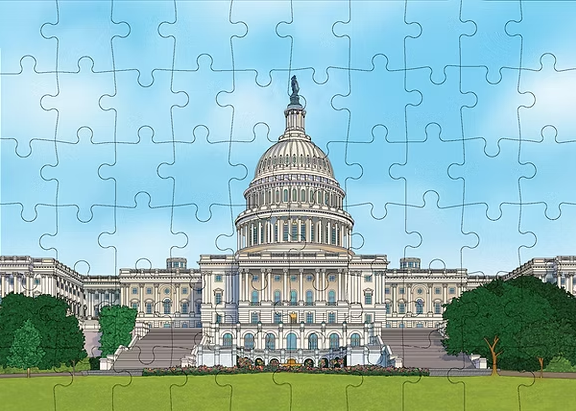 US Capitol Greeting Card Puzzle - Labyrinth Games & Puzzles