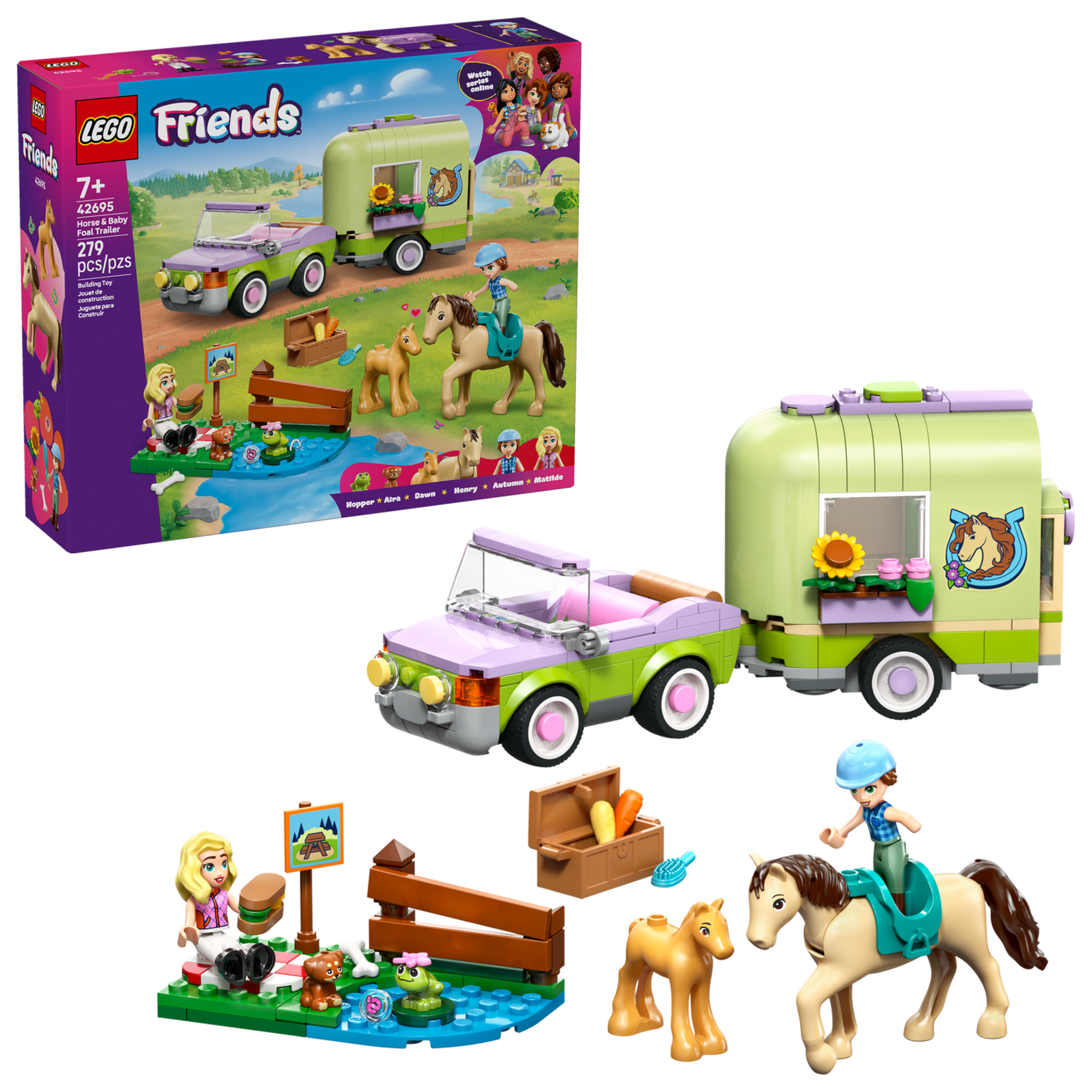 LEGO® Friends Horse & Baby Foal Trailer Toy Set 42695 - Labyrinth Games ...