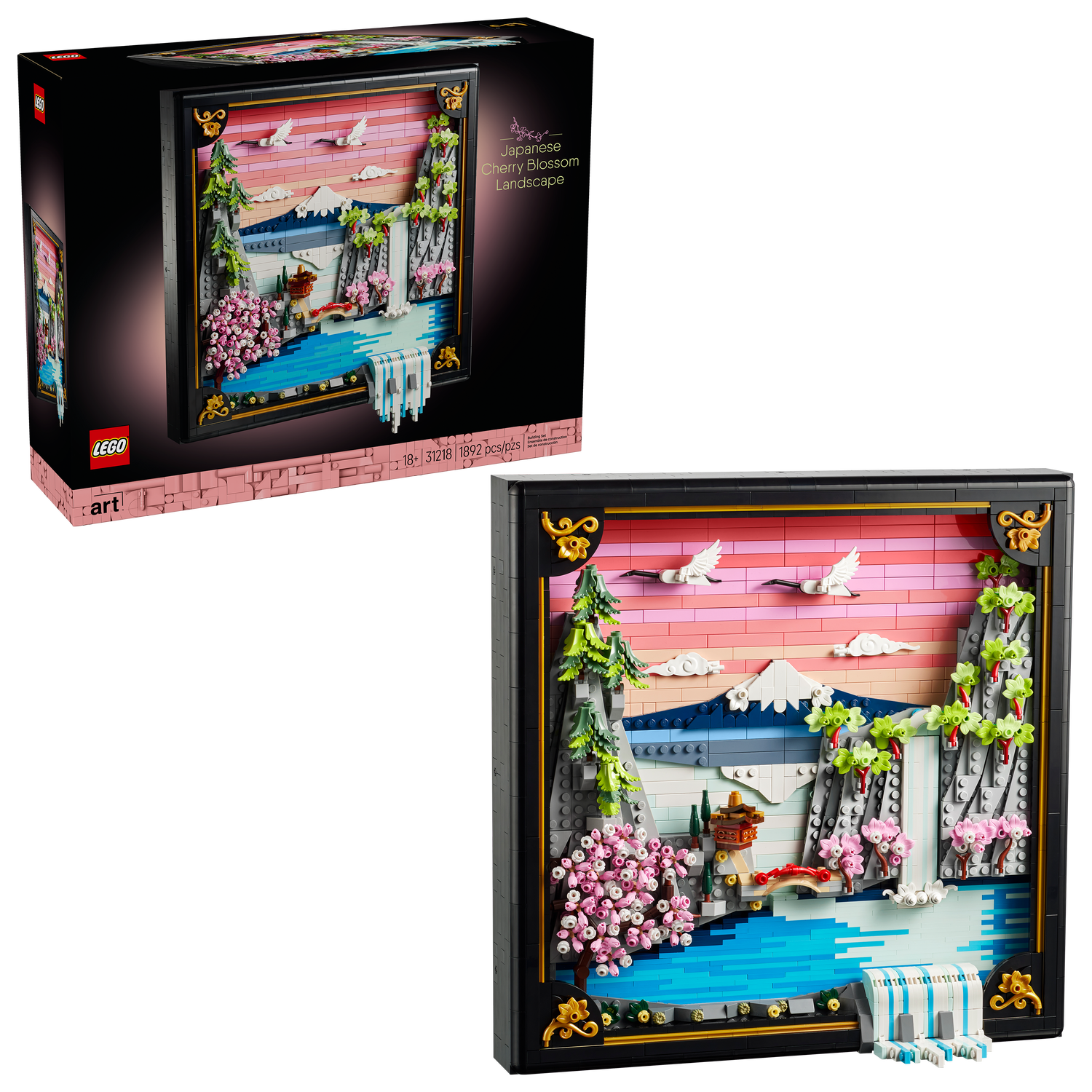 LEGO® Art Japanese Cherry Blossom Landscape Wall Art 31218 - Labyrinth ...