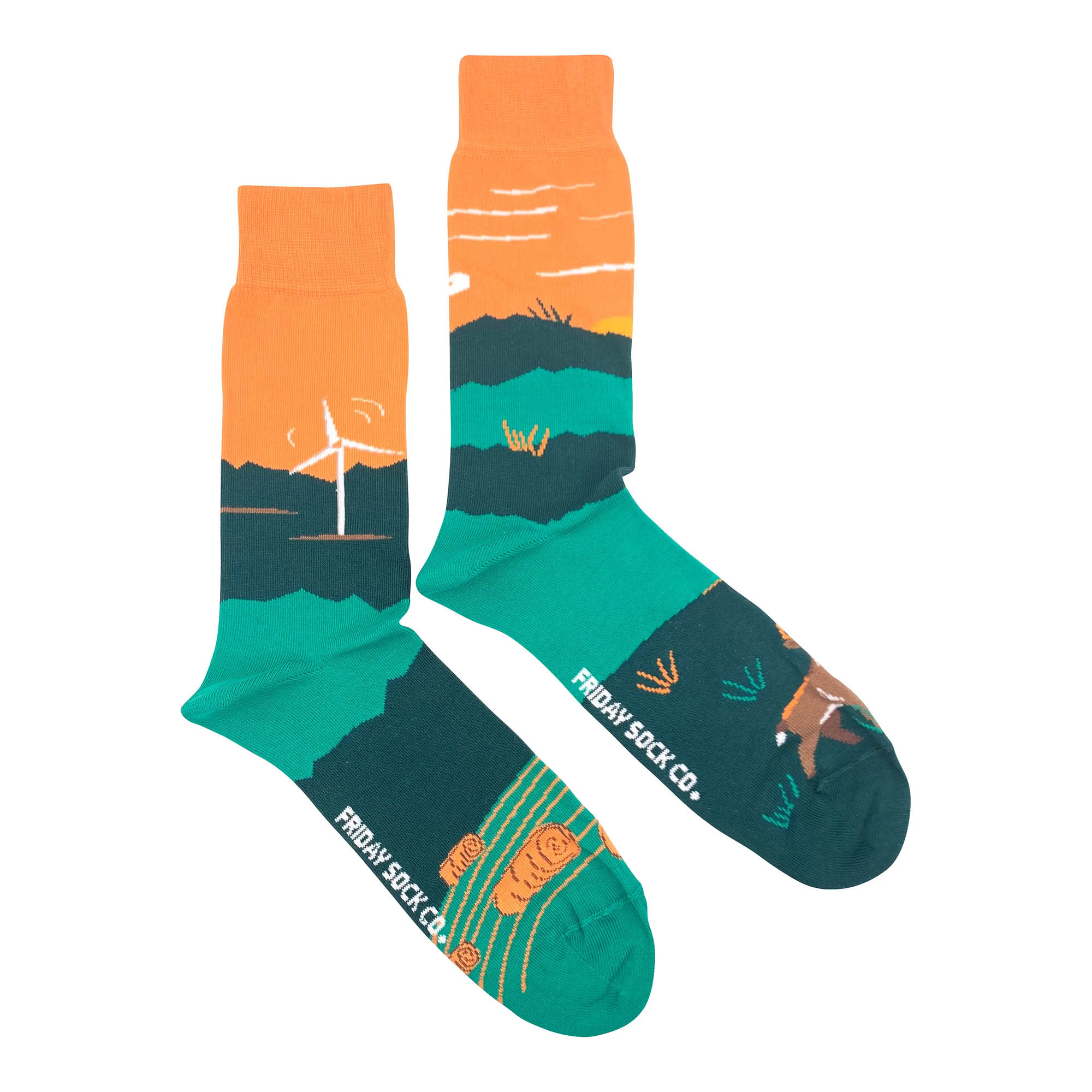 Men's Foothills Canadian Landscape Socks - Livingstone Outdoor