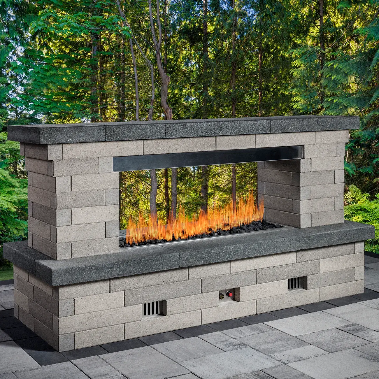 Belgard Belgard Melville Linear Fireplace Scandina Grey / Midnight ...