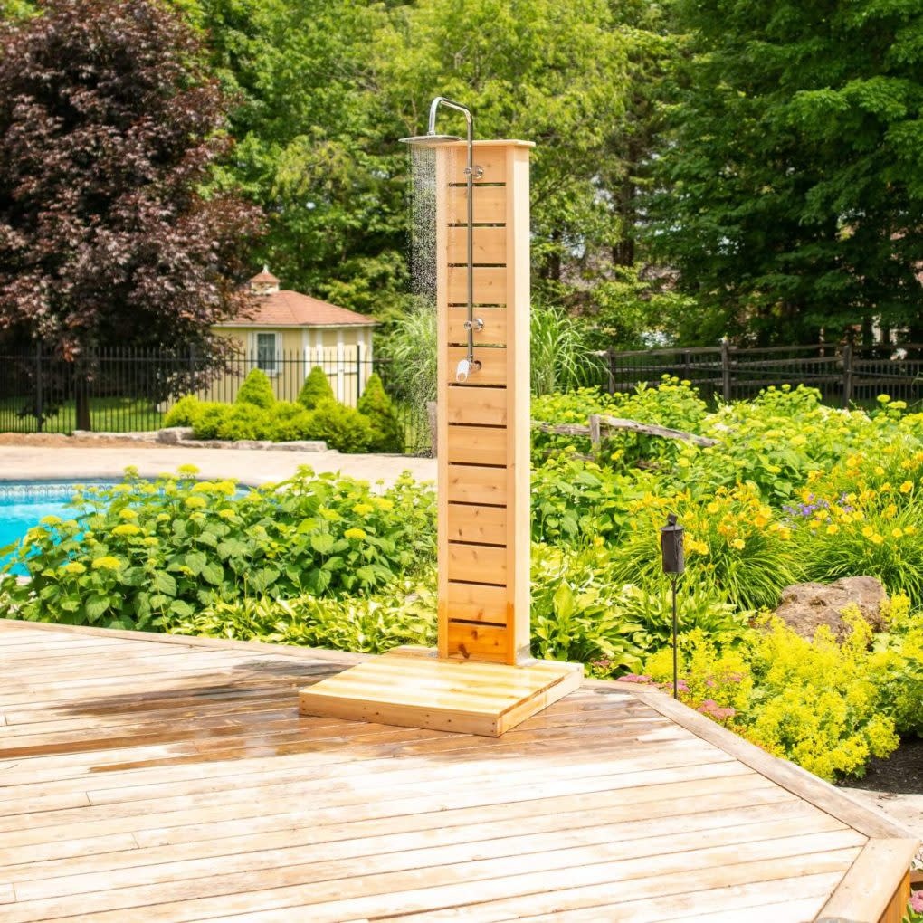 Canadian Timber Sierra Outdoor Pillar Shower - Livingstone Outdoor