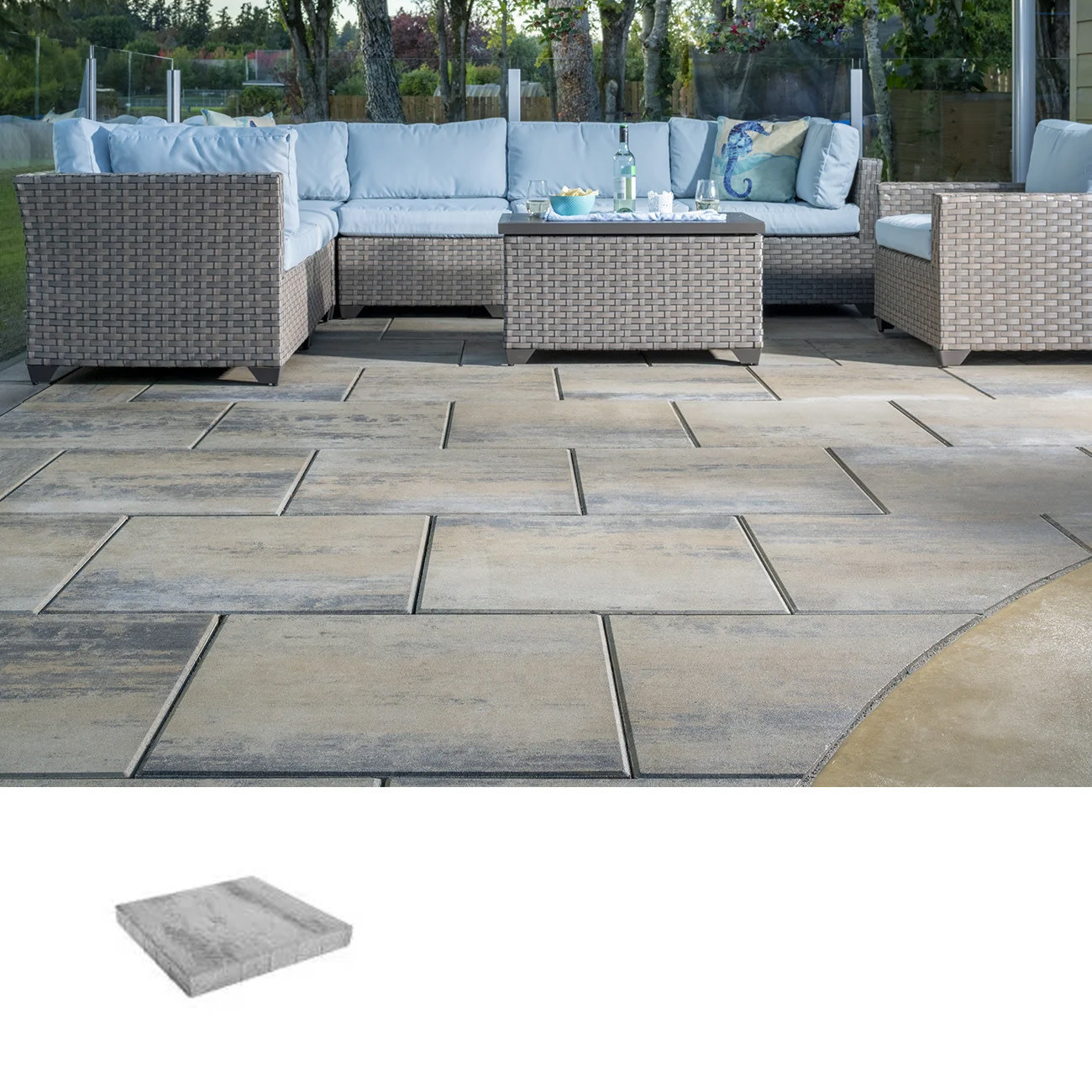 Belgard Cortez Slab 24 x 24 (610 x 610 x 50 mm) - Livingstone Outdoor