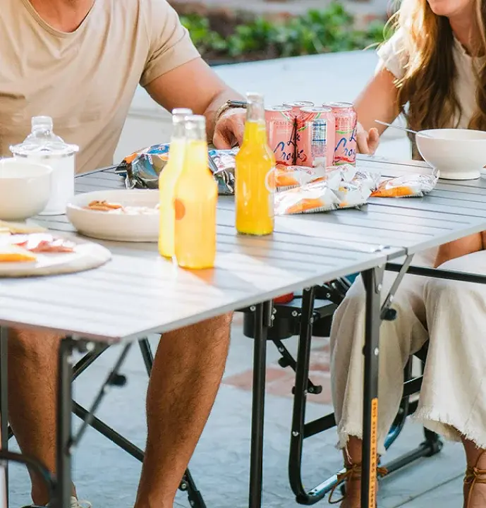 Slim Fold XL Table-Black Chrome - Livingstone Outdoor