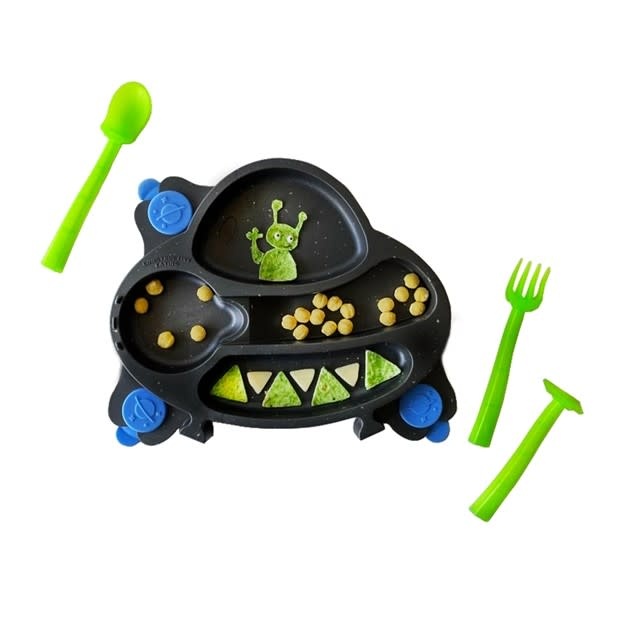 Baby UFO Suction Plate and Training Utensils - Livingstone Outdoor