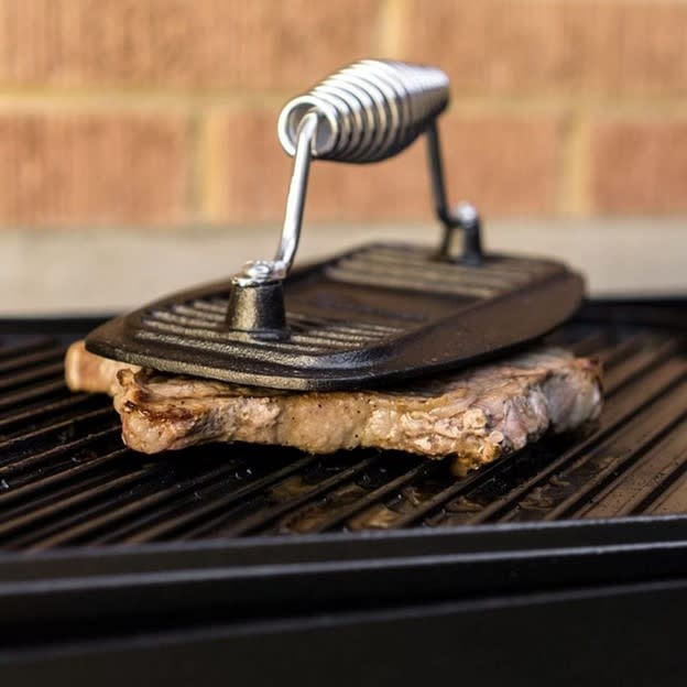 Jim Beam 9" Stainless Steel Cast Iron Meat Press - Livingstone Outdoor
