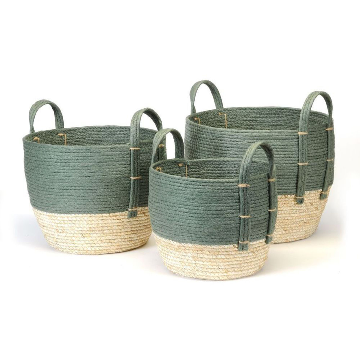 Round Maize Baskets 3 Pack Assorted Sizes Single - Medium - Livingstone ...